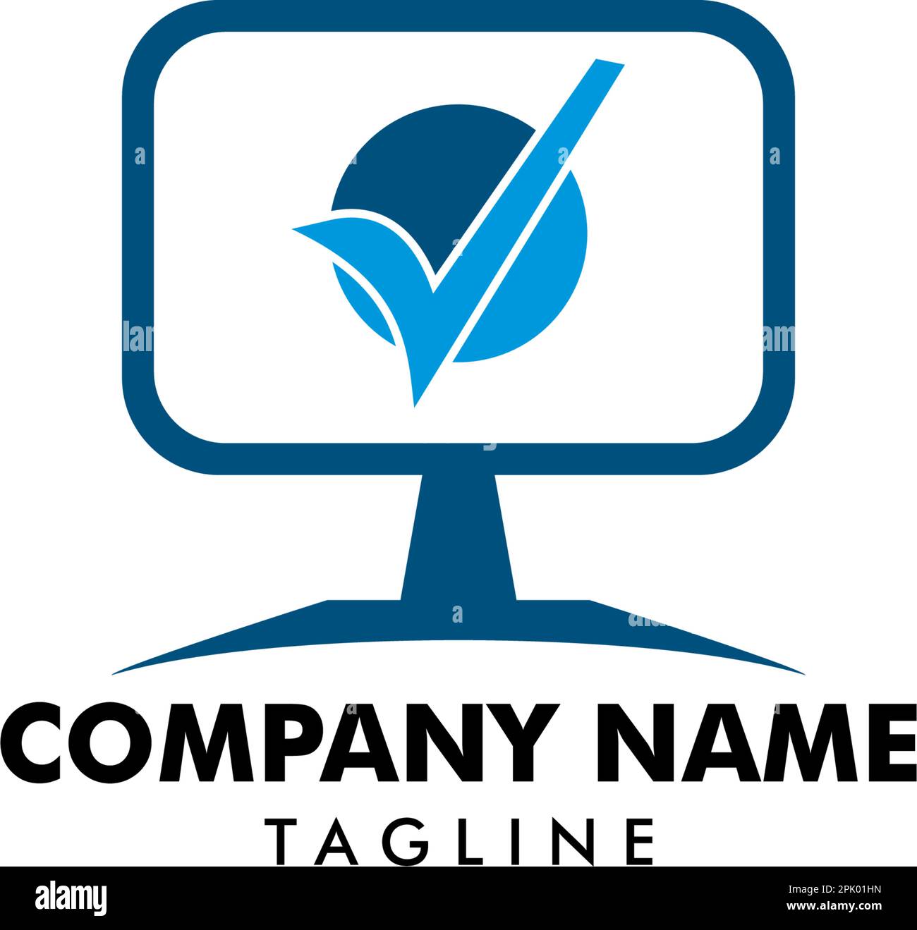 Computer Check Logo Template Design Vector Stock Vector Image & Art - Alamy