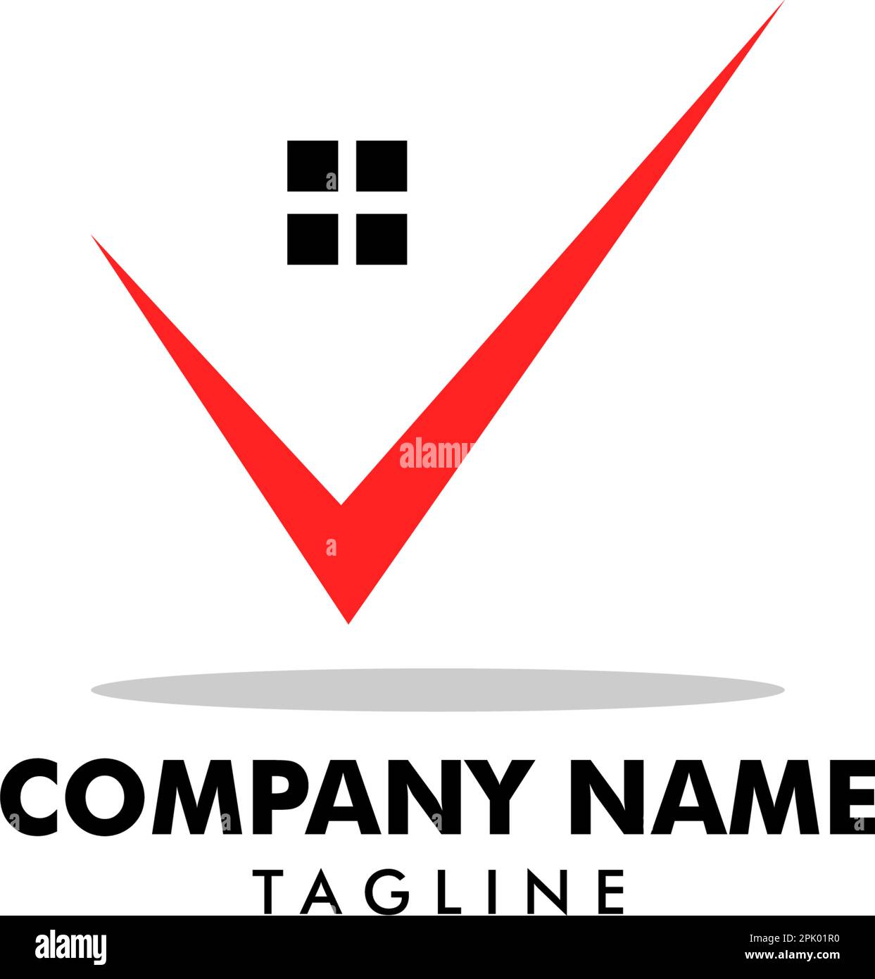 Check Mark Real Estate Logo Template Stock Vector Image & Art - Alamy