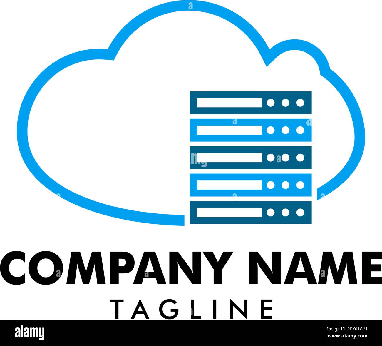 Cloud Server Computer Logo Design Template Stock Vector Image & Art - Alamy