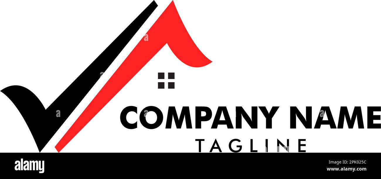 Check Mark Real Estate Logo Template Stock Vector Image & Art - Alamy