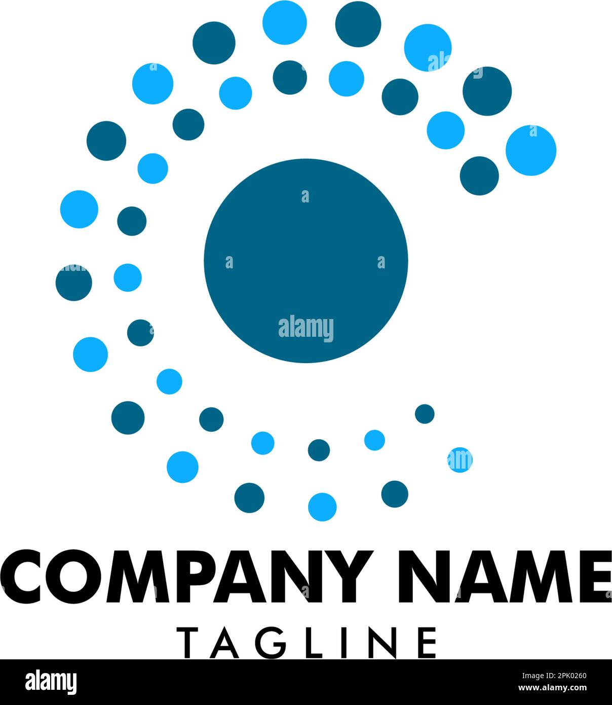 Circular dot logo icon modern and dynamic shape Stock Vector Image ...