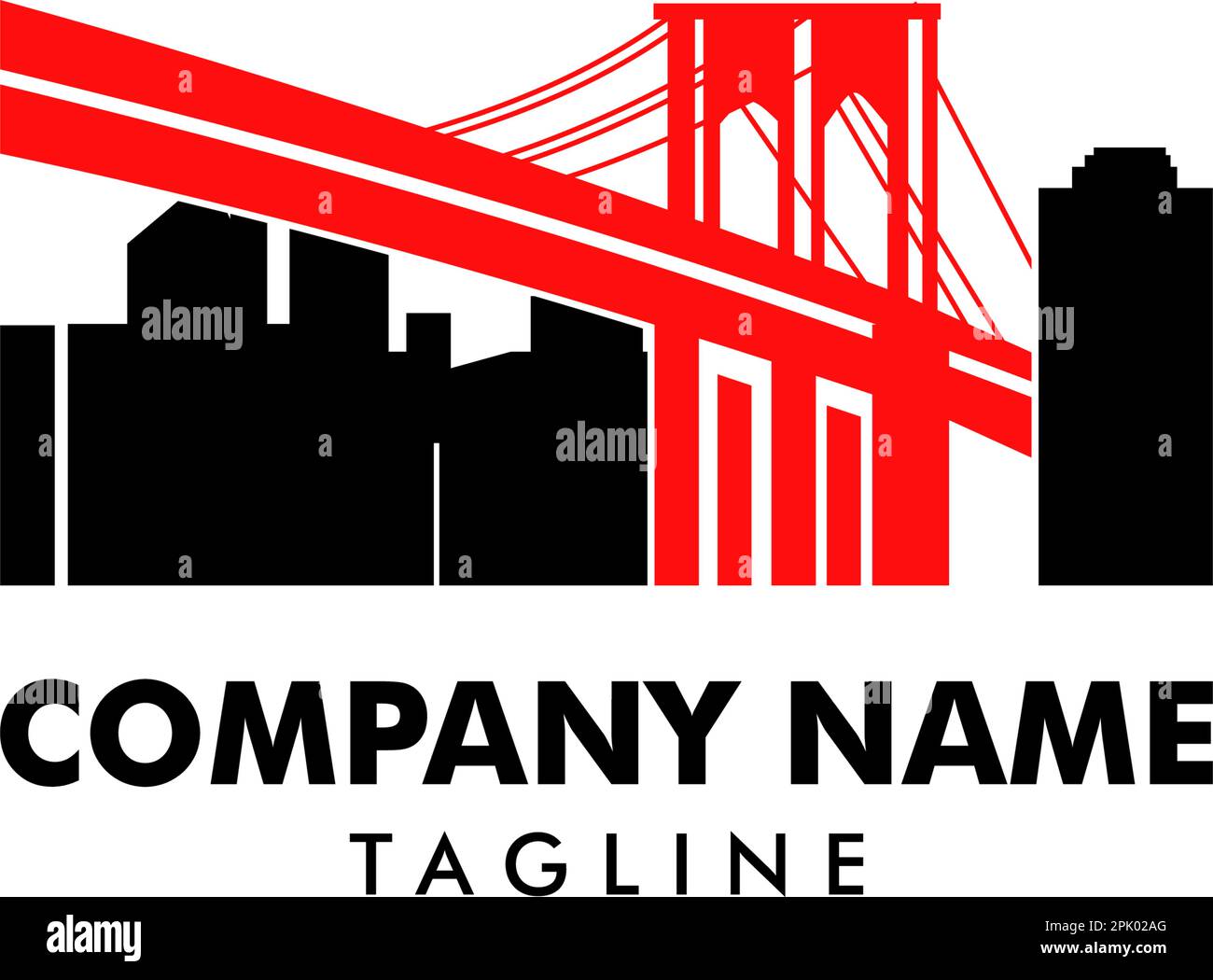 Nyc skyline silhouette brooklyn bridge Stock Vector Images - Alamy