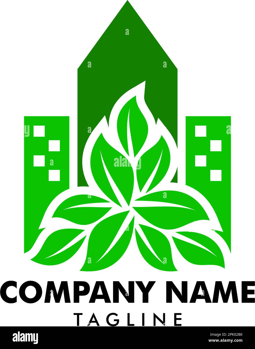 City Leaf Logo Design Template Stock Vector Image & Art - Alamy