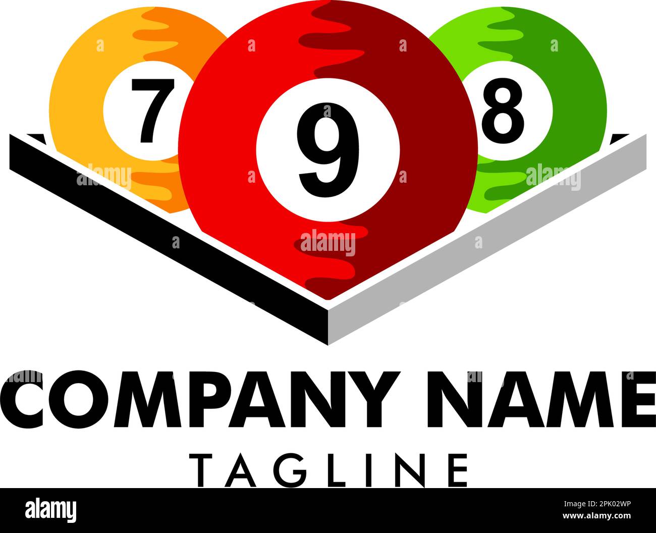 Billiard club logo template design Stock Vector Image & Art - Alamy