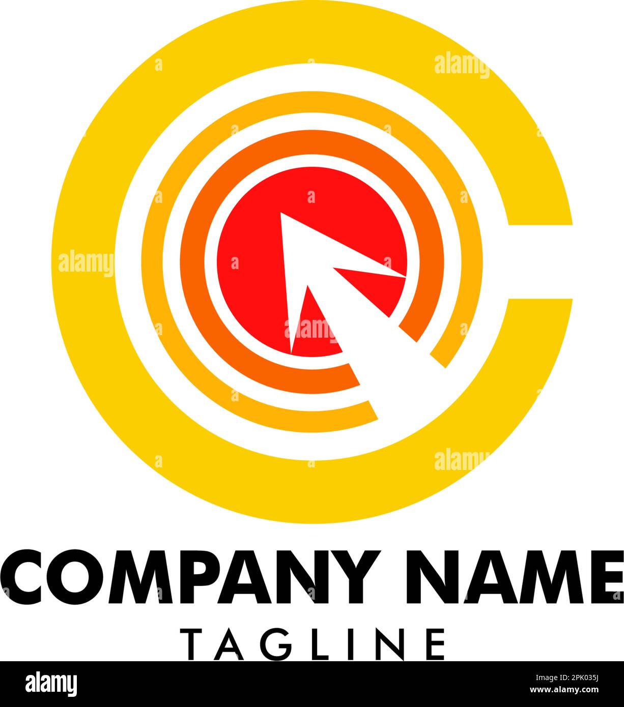 C Letter Target Logo Template Stock Vector Image & Art - Alamy