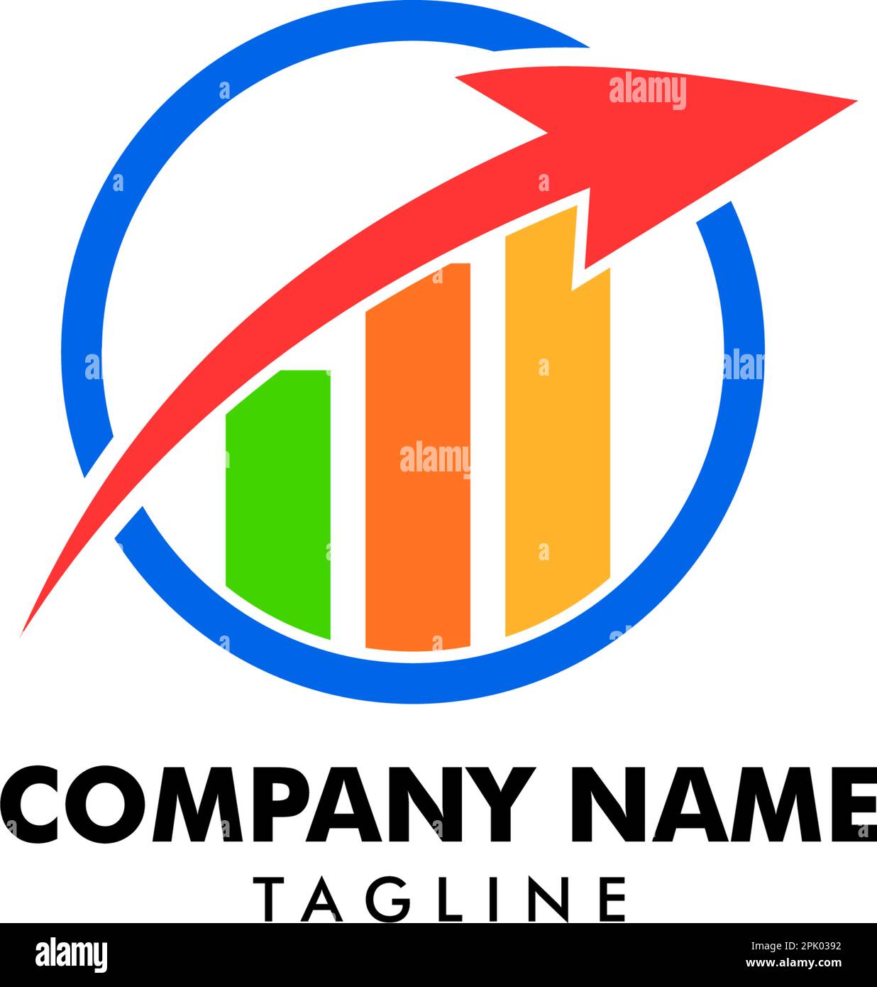 Chart marketing arrow logo icon vector template Stock Vector Image ...