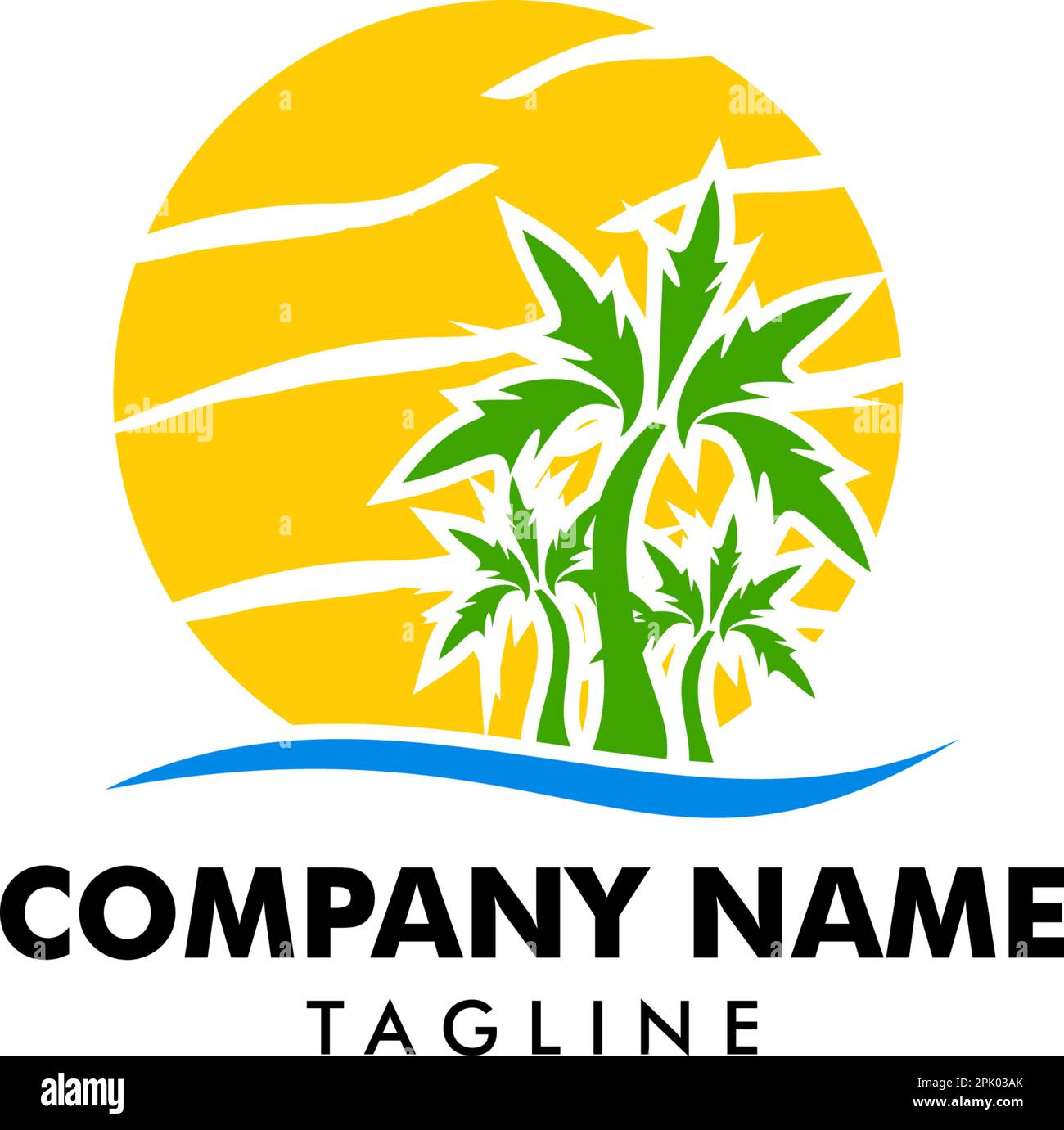 Beach logo design Vector Stock Vector Image & Art - Alamy