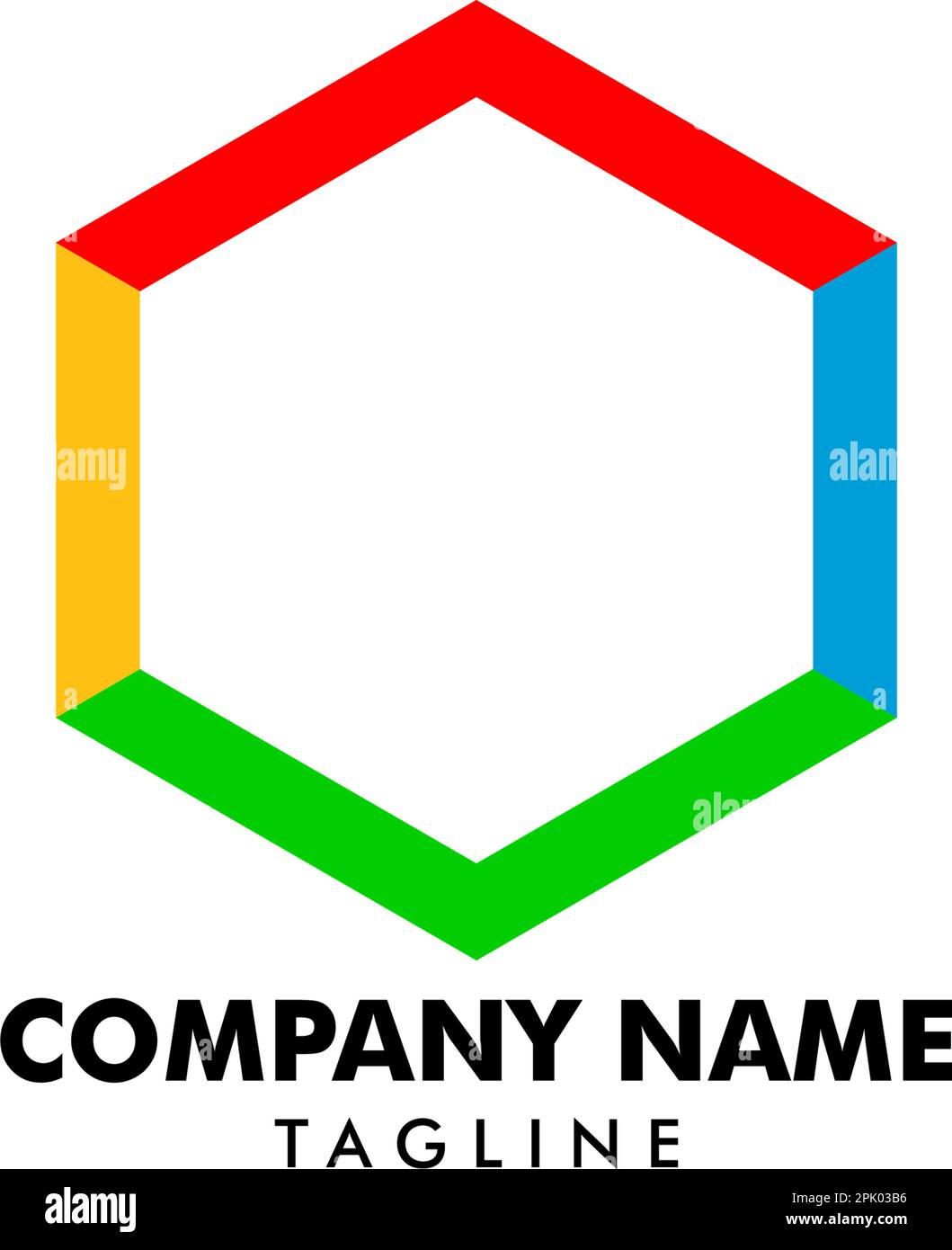 Abstract hexagon Logo Template Design Stock Vector Image & Art - Alamy