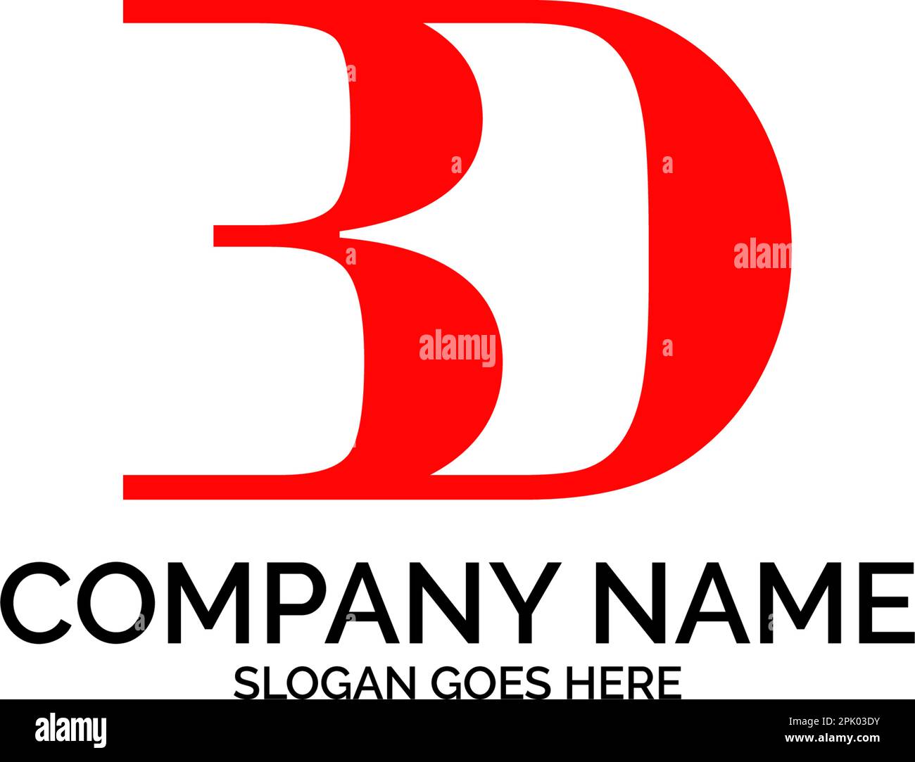 BD Logo Letter Design Template Element Stock Vector Image & Art - Alamy
