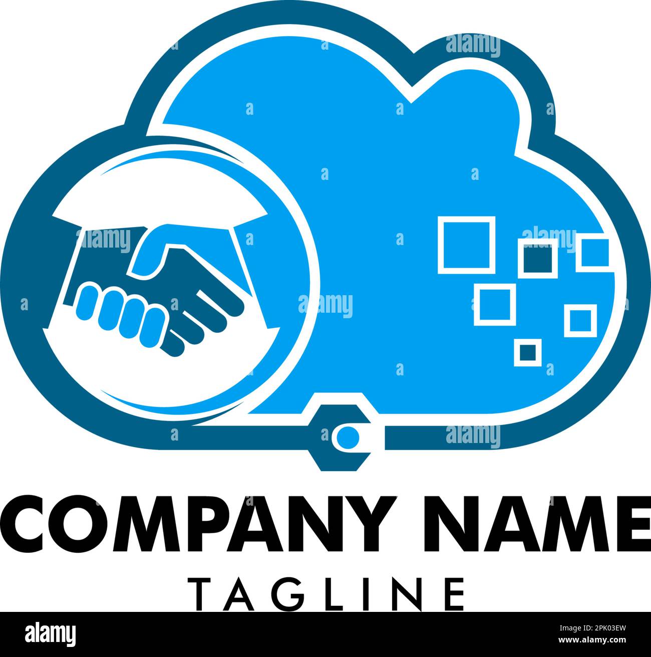 Cloud Deal and Repair Logo Design Element Stock Vector Image & Art - Alamy