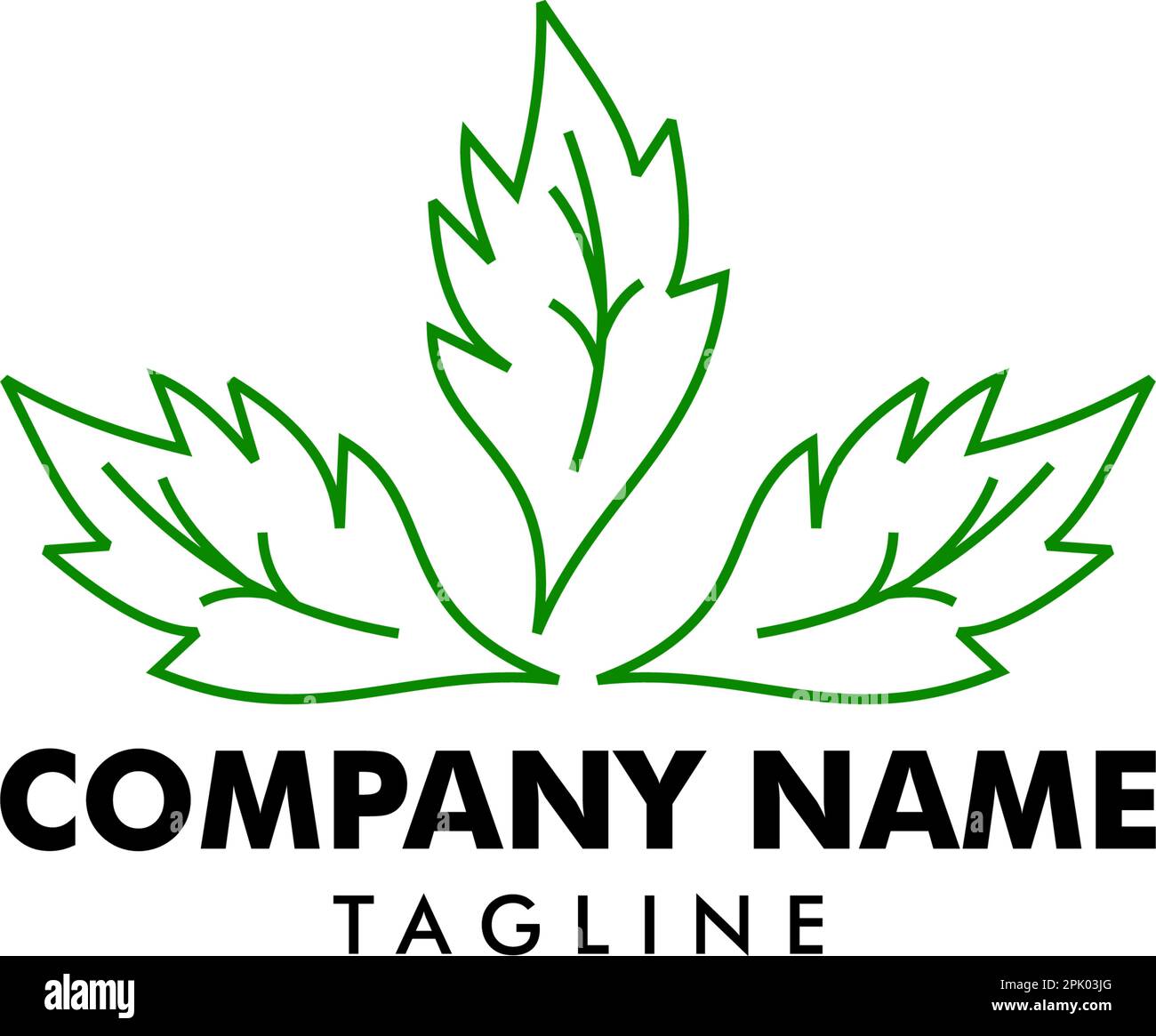 Abstract Leaf Logo design vector template linear style Stock Vector ...