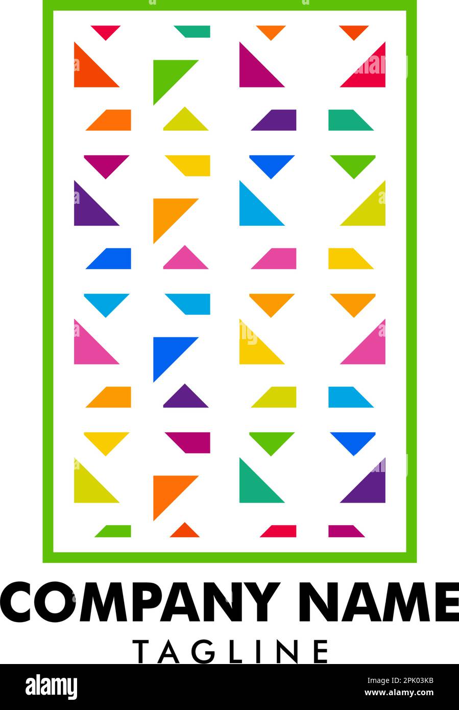 Abstract Rectangle Mosaic Logo Design Template Stock Vector Image & Art ...