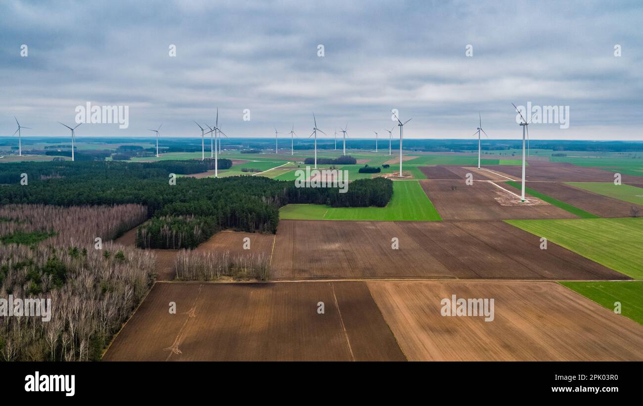 Wind farm many turbines under hi-res stock photography and images - Alamy