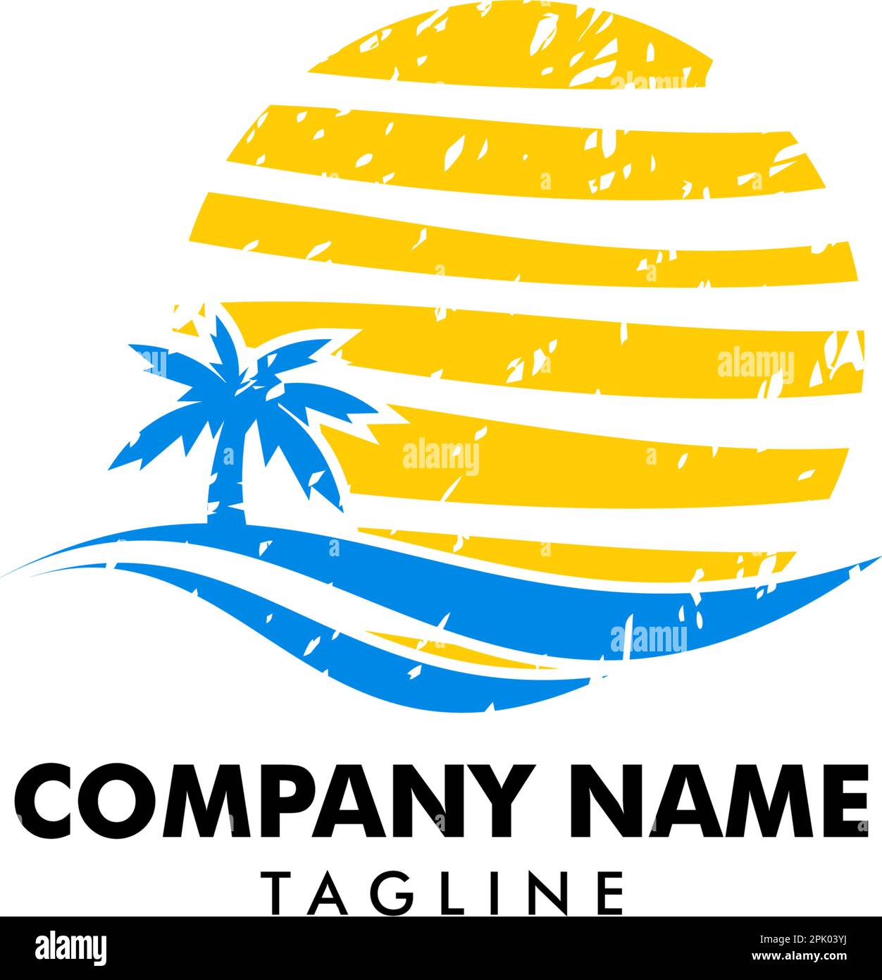 Beach logo design Vector Stock Vector Image & Art - Alamy