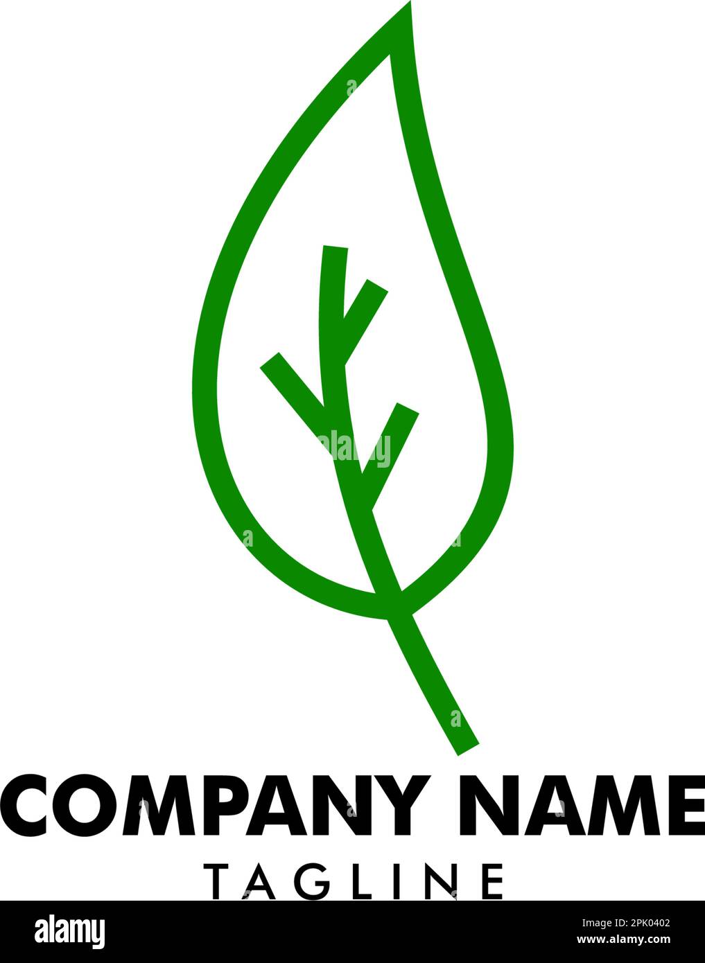 Abstract Leaf Logo design vector template linear style Stock Vector ...