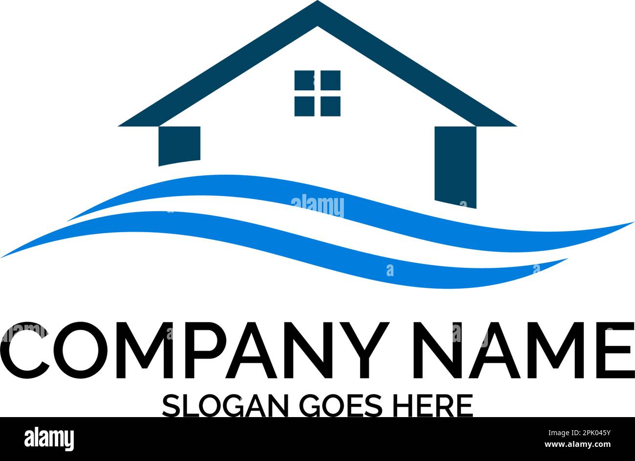 Beach house logo design template Stock Vector Image & Art - Alamy