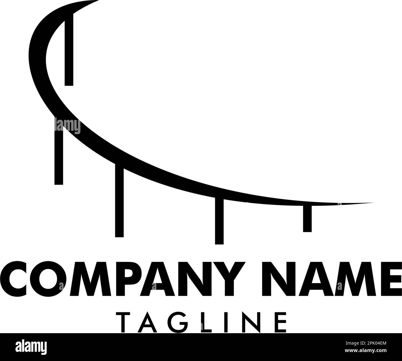 Abstract bridge logo design template Stock Vector Image & Art - Alamy