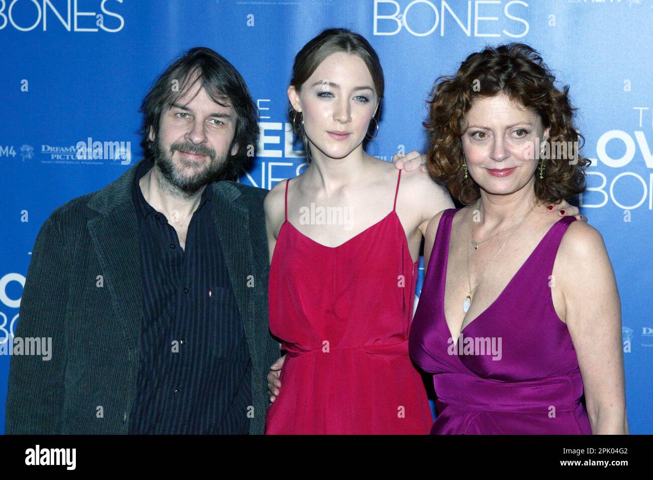 (l-r) Peter Jackson, Saoirse Ronan and Susan Sarandon The premiere of ...