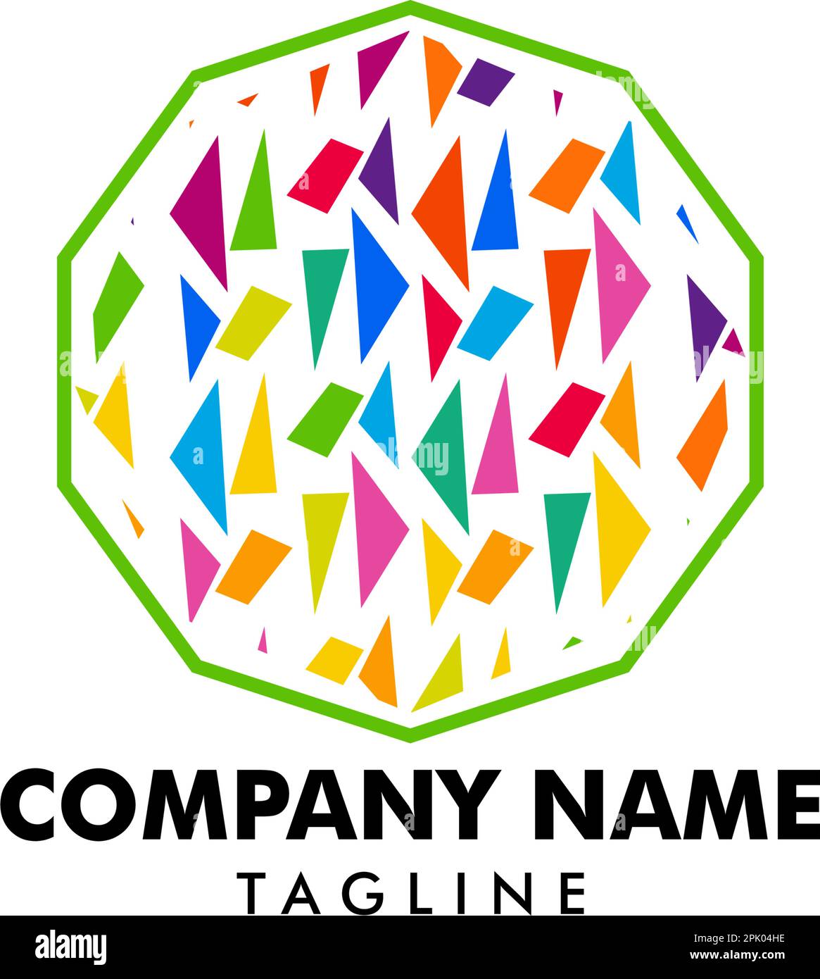 Abstract Decagon Mosaic Logo Design Template Stock Vector Image & Art ...