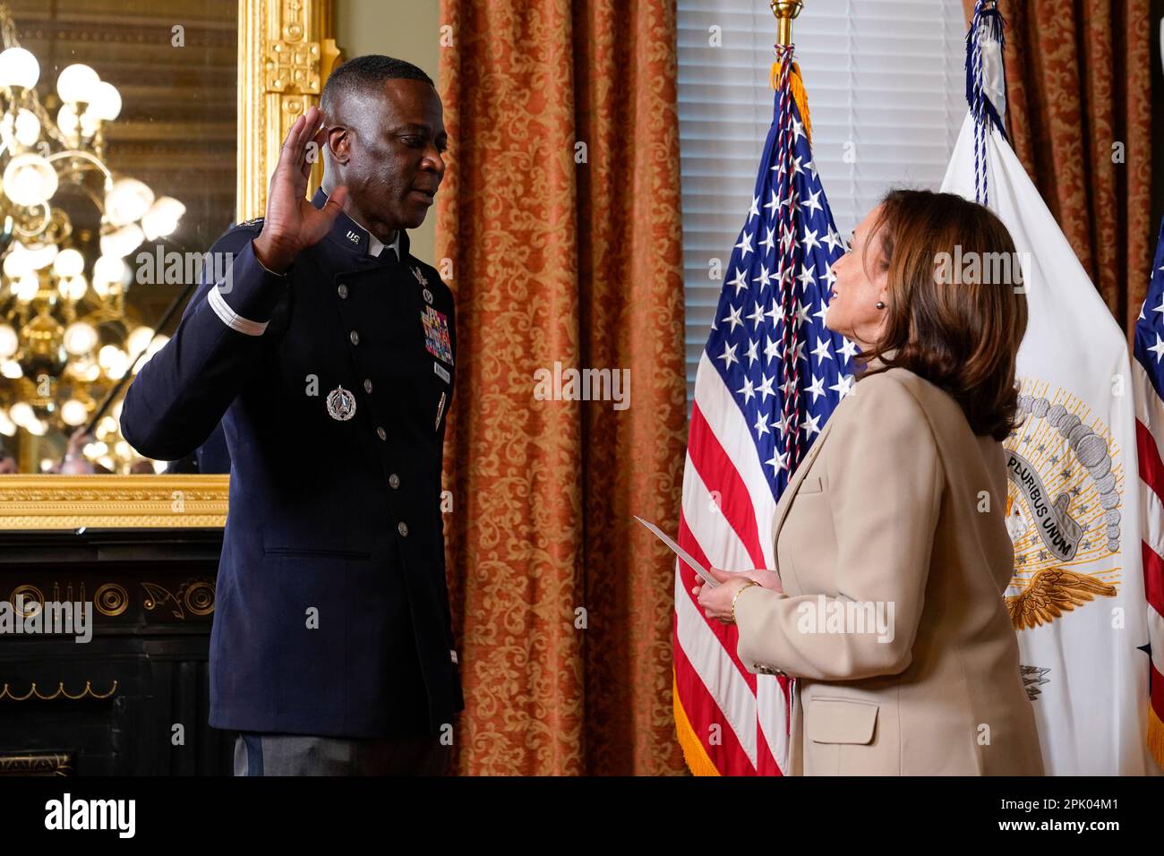 Vice President Kamala Harris ceremonially swears in Jacob Middleton to ...