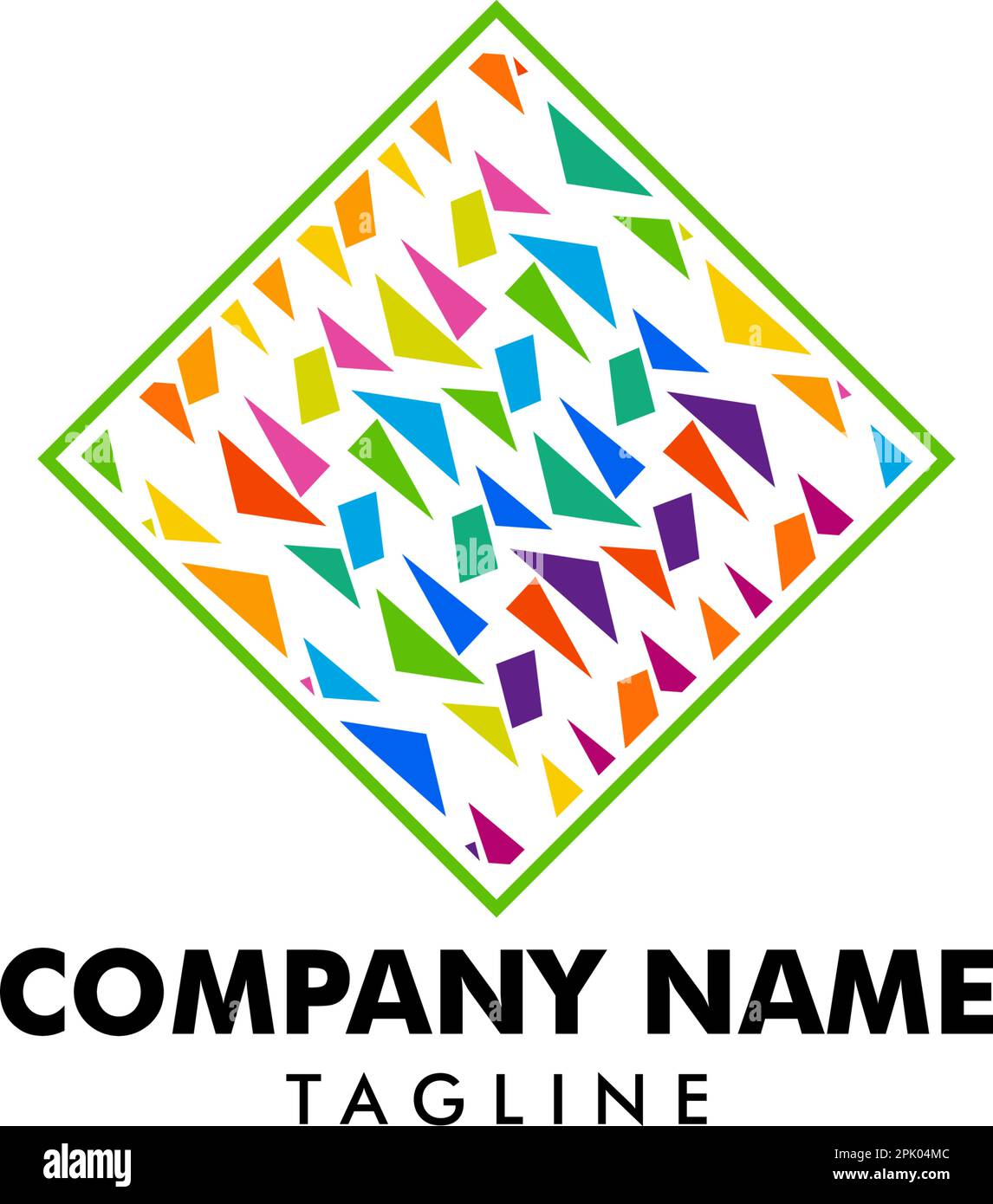 Abstract Diamond Mosaic Logo Design Template Stock Vector Image & Art ...