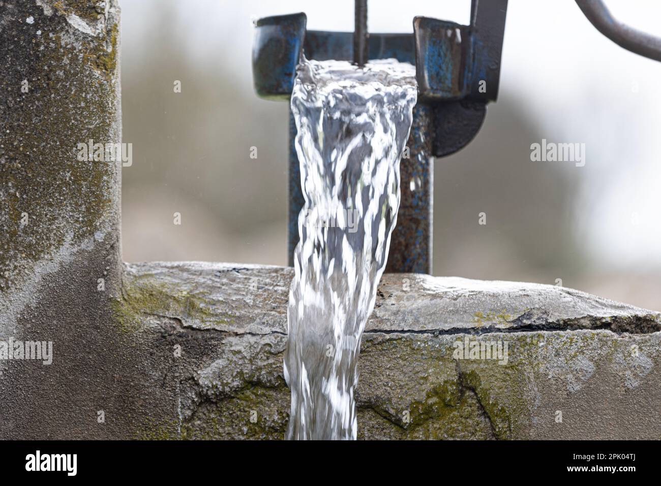 Old pump used to extract water from the field in Turkey. Retro well ...