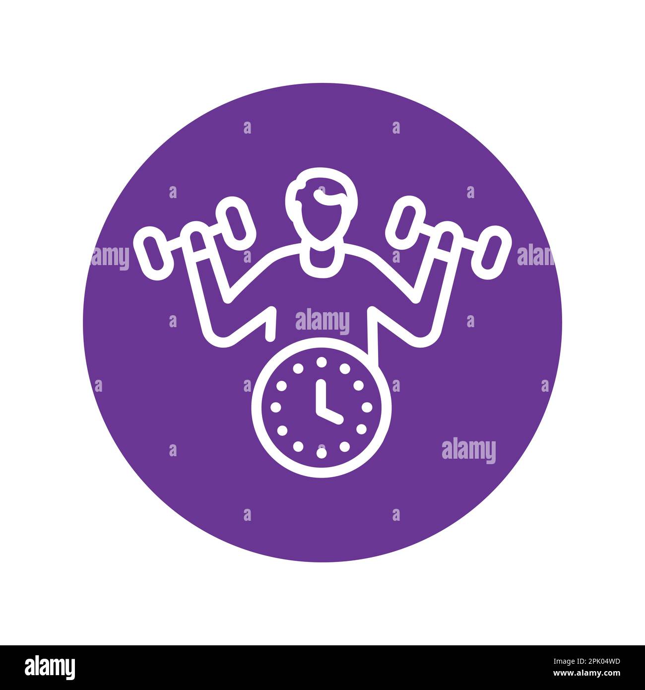 Break for exercise olor line icon. Pictogram for web page Stock Vector ...