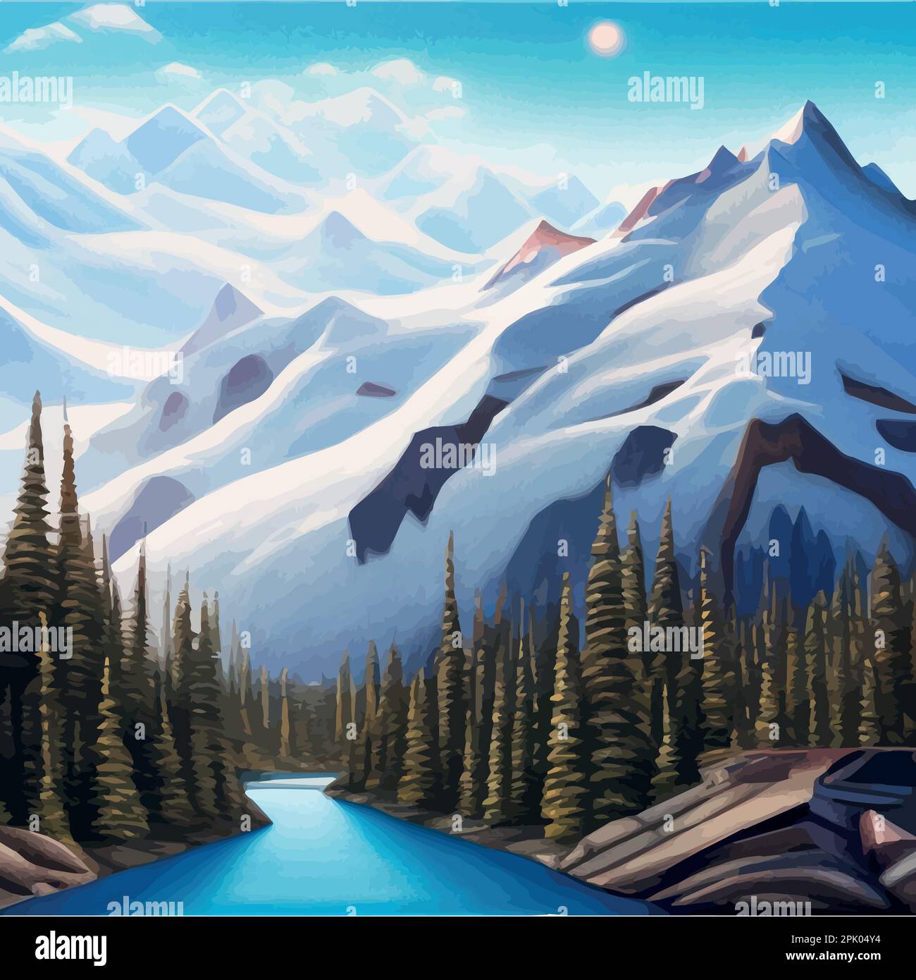 Everest valley Stock Vector Images - Alamy