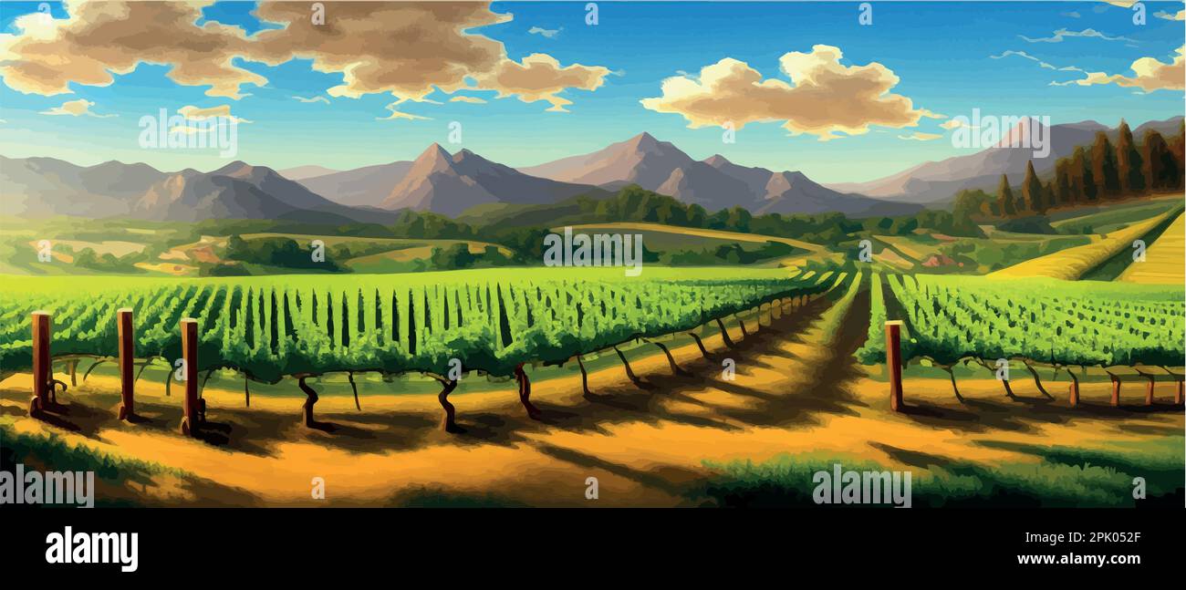 Vineyard vegetation Stock Vector Images - Alamy