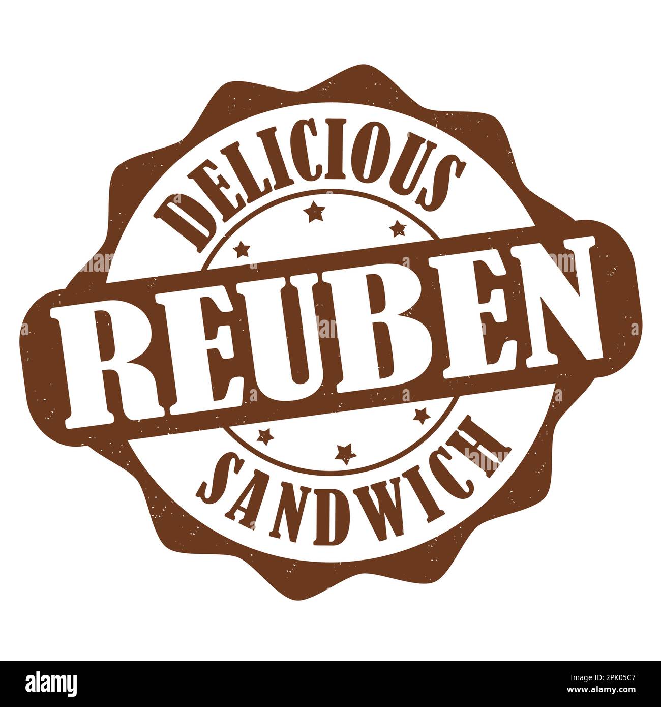 Reuben sandwich grunge rubber stamp on white background, vector ...