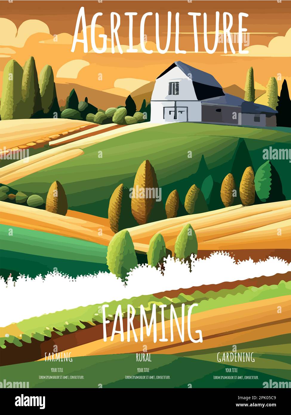 Flower fields aerial Stock Vector Images - Alamy