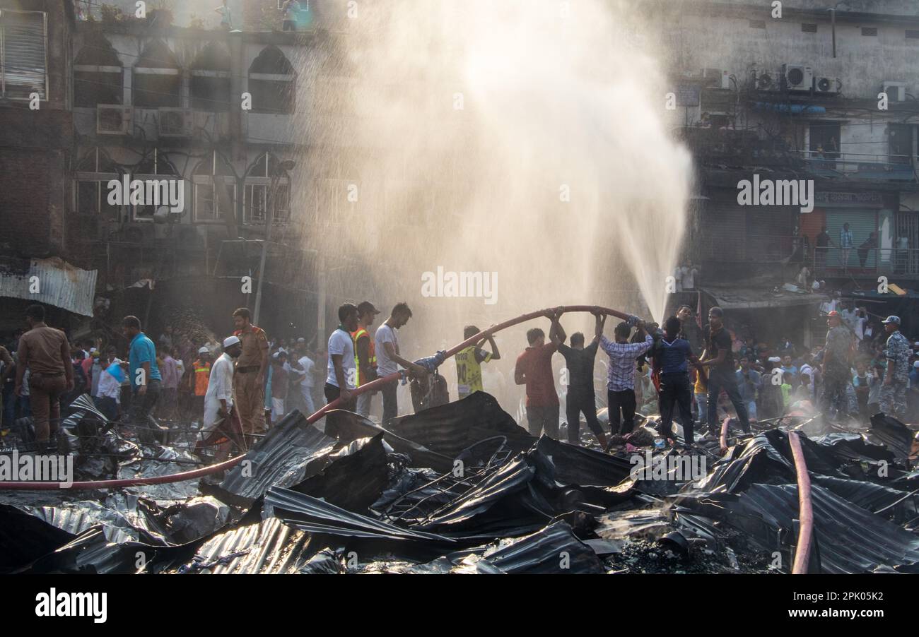 The Bangabazar fire accident on April 4, 2023 Stock Photo - Alamy