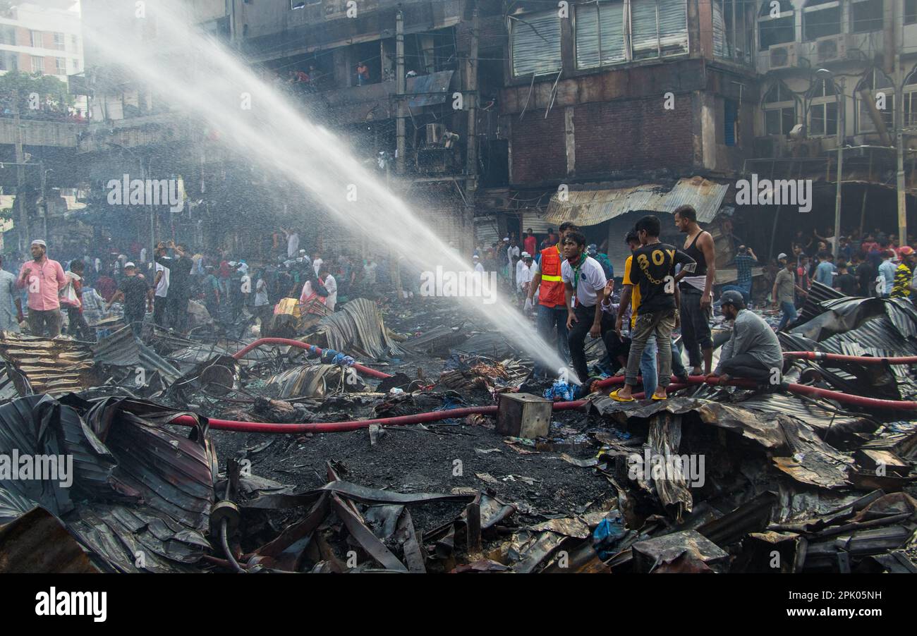The Bangabazar fire accident on April 4, 2023 Stock Photo - Alamy