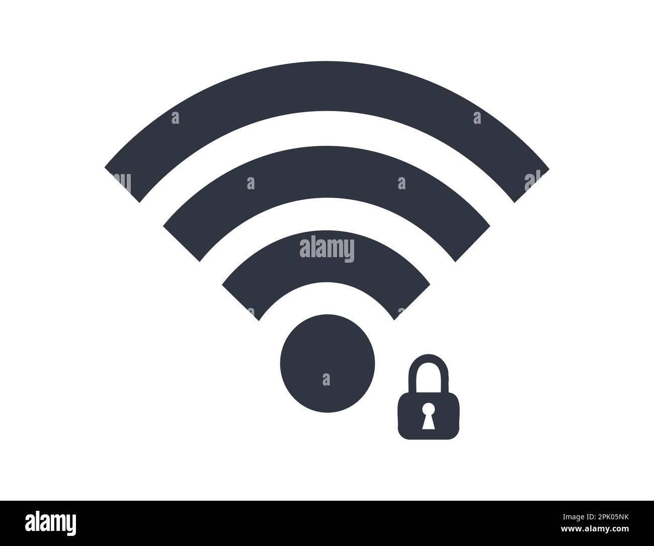 Monochromatic Secure Wifi Connection with Lock Symbol Stock Vector ... Monochromatic Secure Wifi Connection with Lock Symbol Stock Vector ...