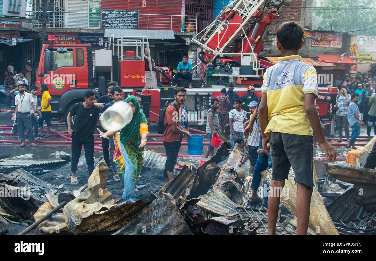 The Bangabazar fire accident on April 4, 2023 Stock Photo - Alamy
