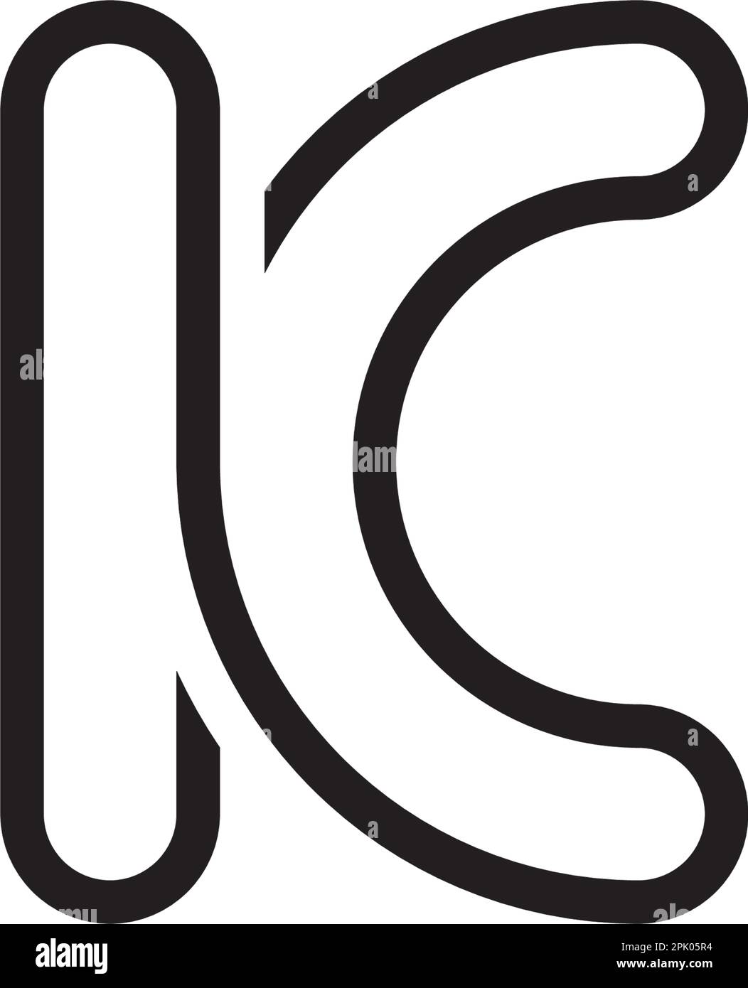 black line letter k logo vector icon design Stock Vector Image & Art ...