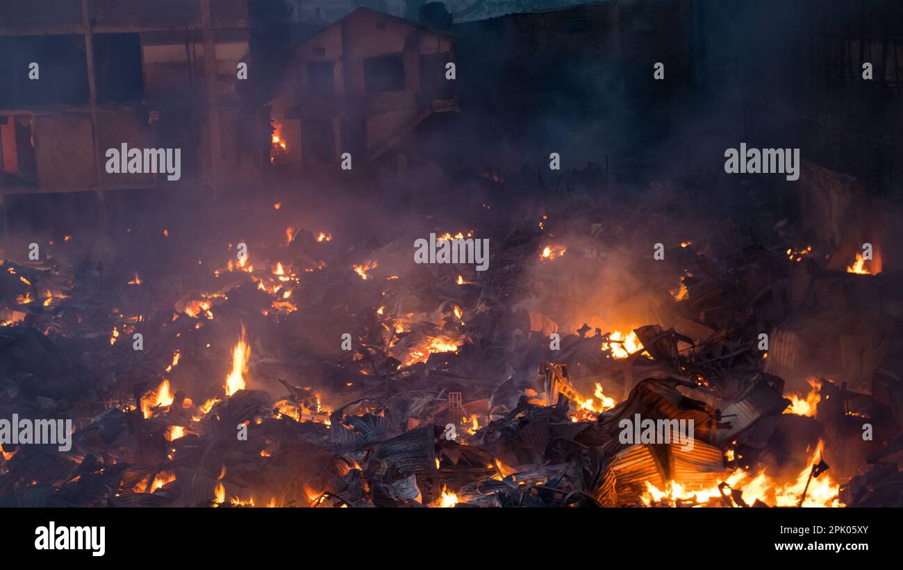 The Bangabazar fire accident on April 4, 2023 Stock Photo - Alamy
