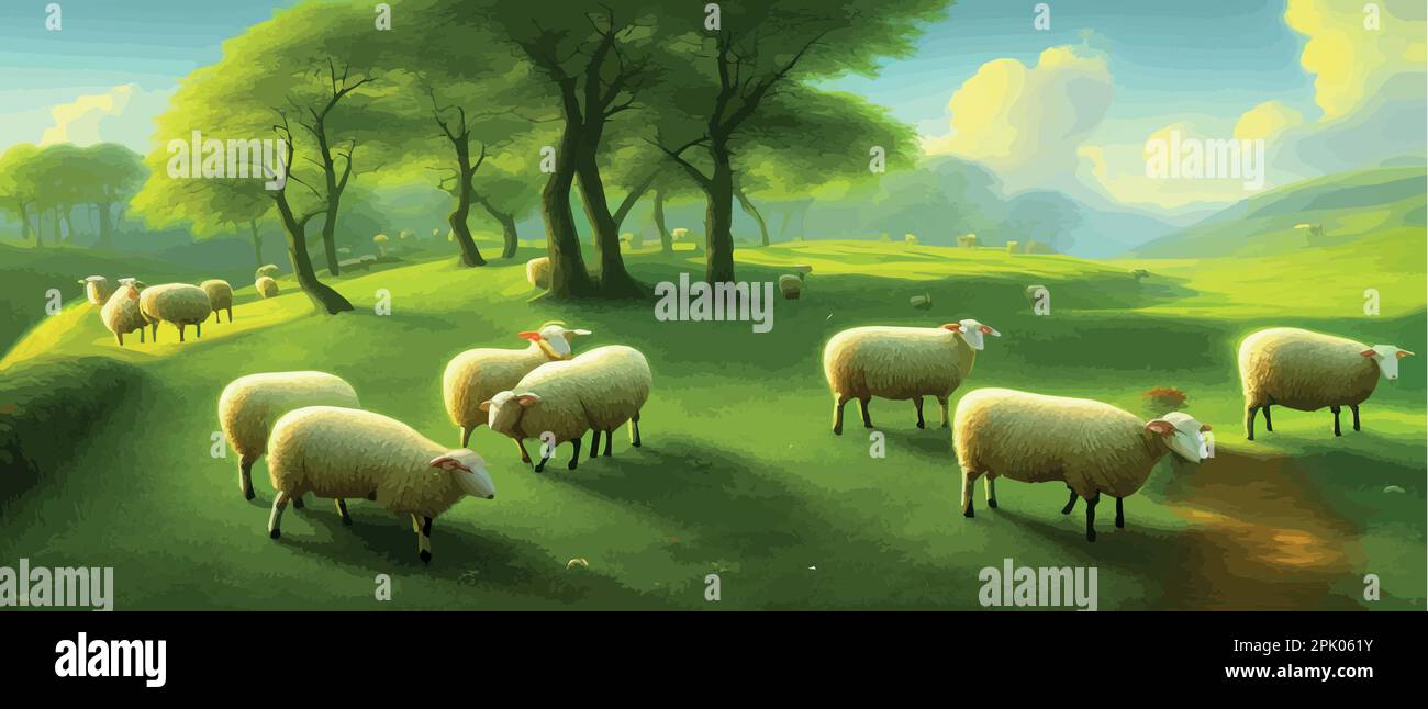 Rearing sheep Stock Vector Images - Alamy