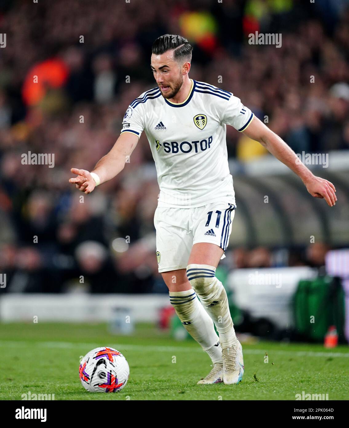 Leeds United's Jack Harrison during the Premier League match at Elland ...