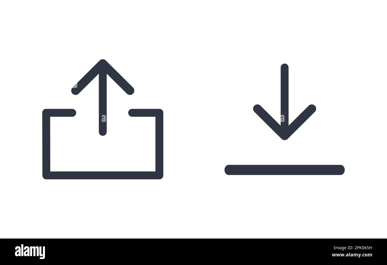 Simple Monochromatic Export and Import Symbol for Digital Use Stock ...