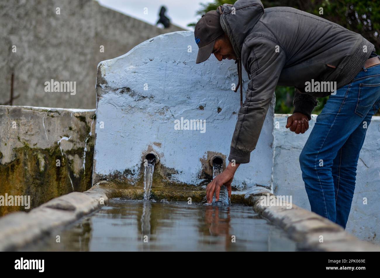 April 4, 2023, Tunis, Tunisia: Bizerte, Tunisia, 04 April 2023: A man ...