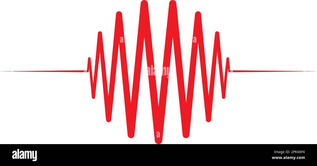 heart pulse wave logo vector icon design Stock Vector Image & Art - Alamy