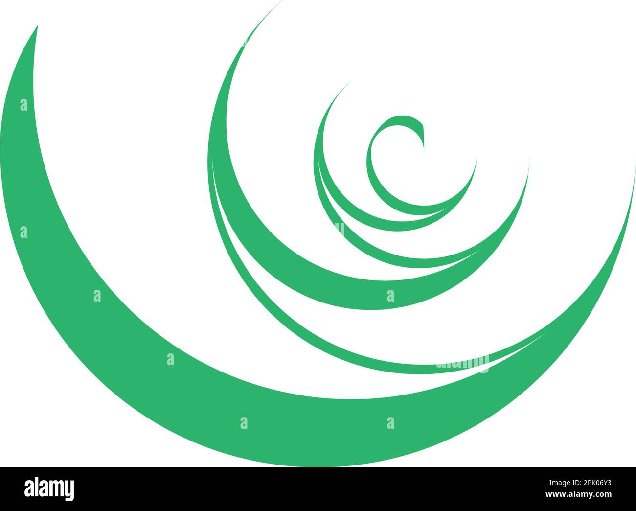 abstract green spring wave logo vector design Stock Vector Image & Art ...