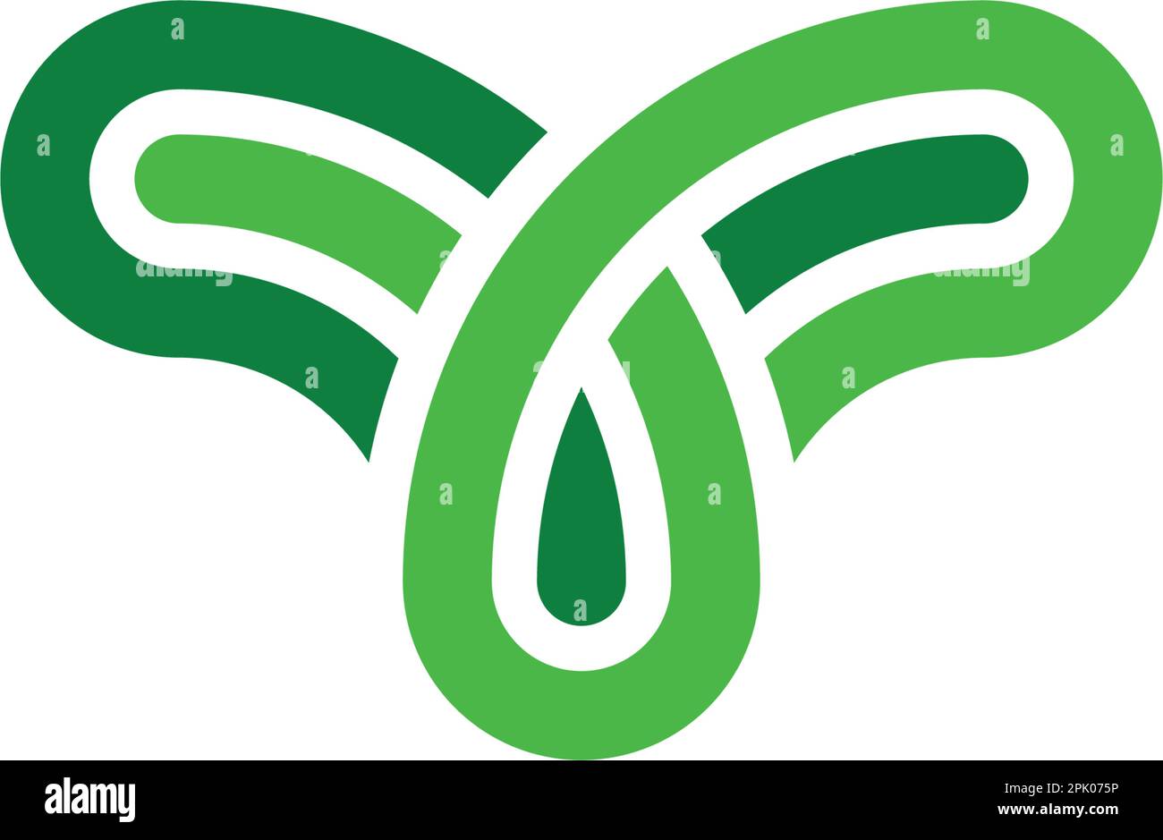 v letter green logo vector icon design Stock Vector Image & Art - Alamy