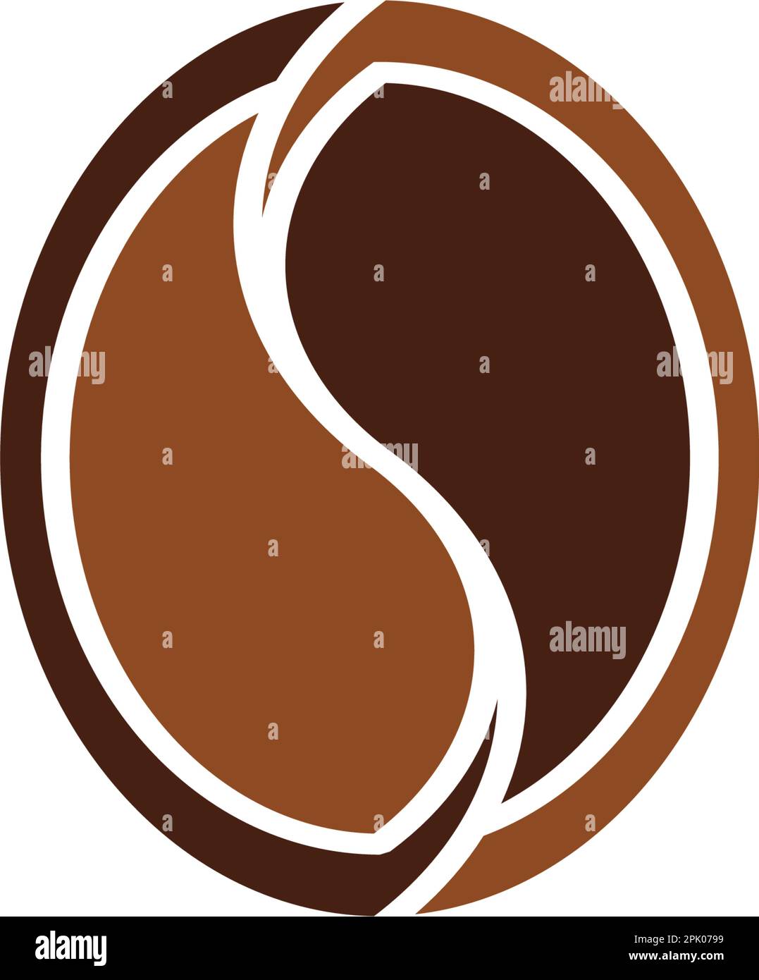 stylized coffee bean symbol logo vector design Stock Vector Image & Art ...