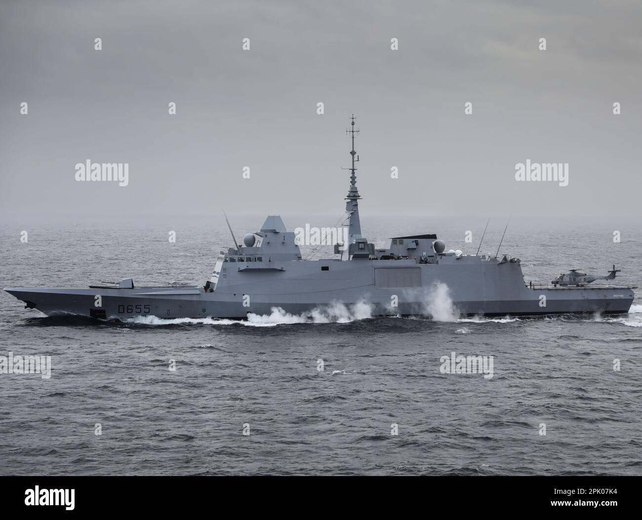 The fifth FREMM multi mission frigate for the French Navy FS Bretagne ...