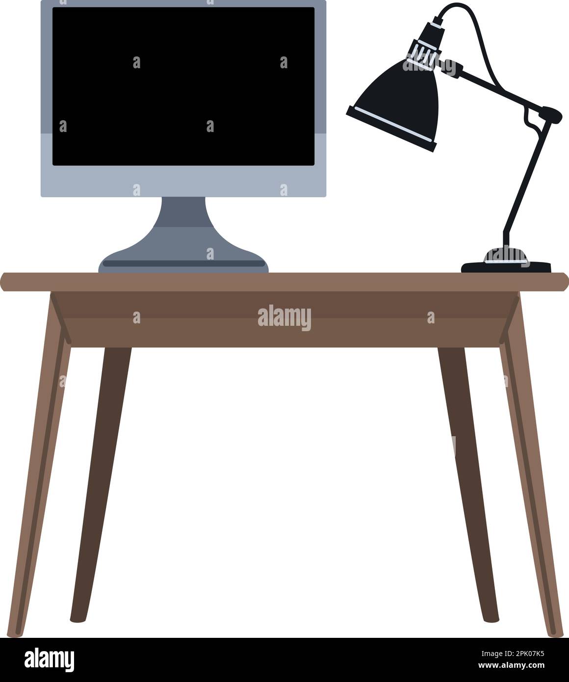 desktop and lamp in desk Stock Vector Image & Art - Alamy