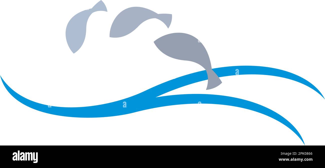 jumping fish logo vector clipart design Stock Vector Image & Art - Alamy