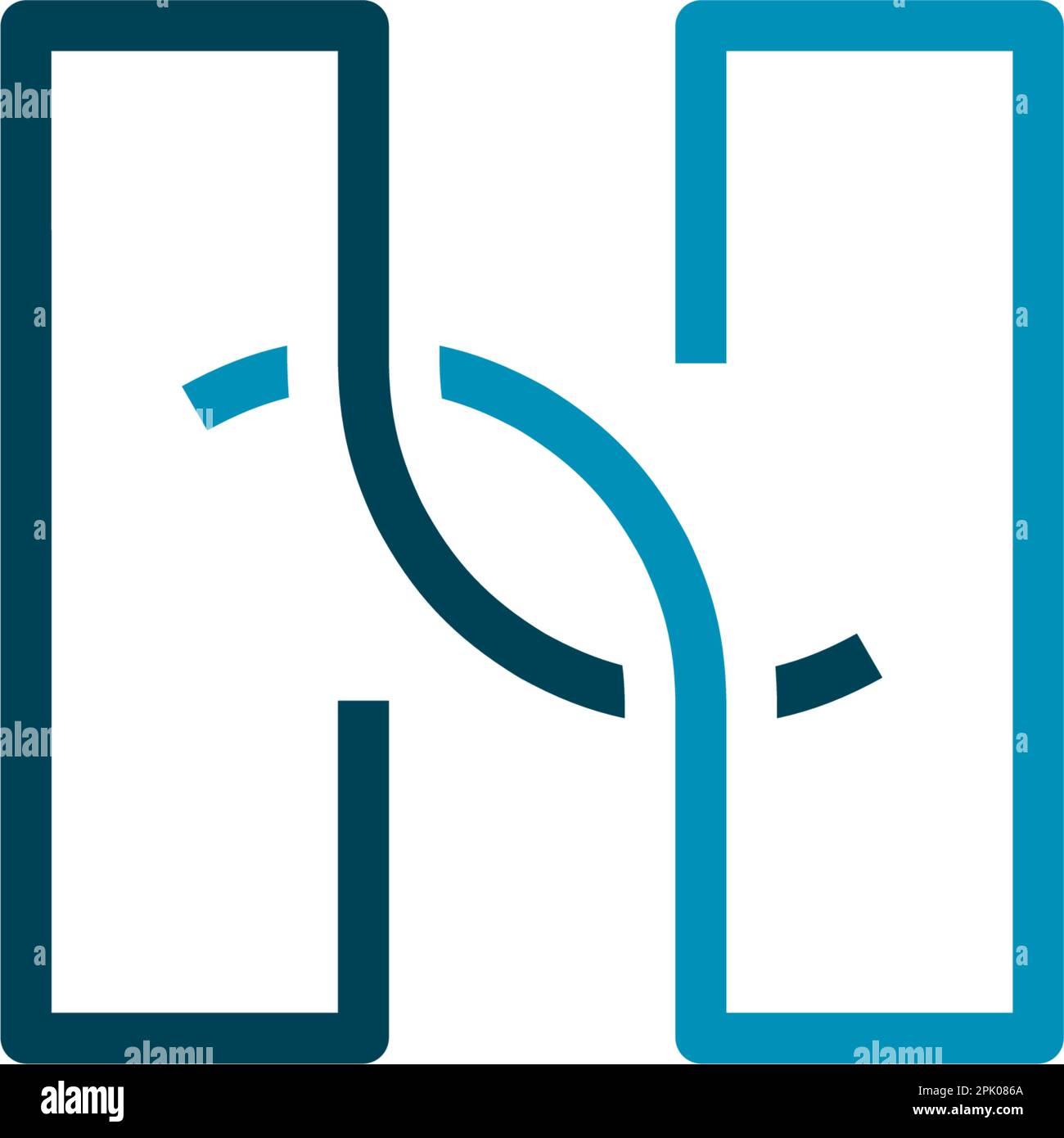 letter n initial line logo vector design Stock Vector Image & Art - Alamy