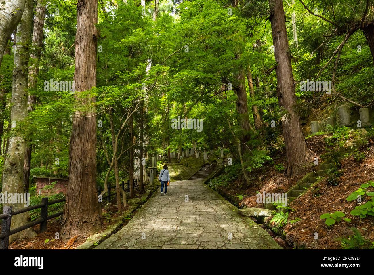 Risshakuji Temple, Yamadera temples, approach pass, Yamadera, Yamagata ...